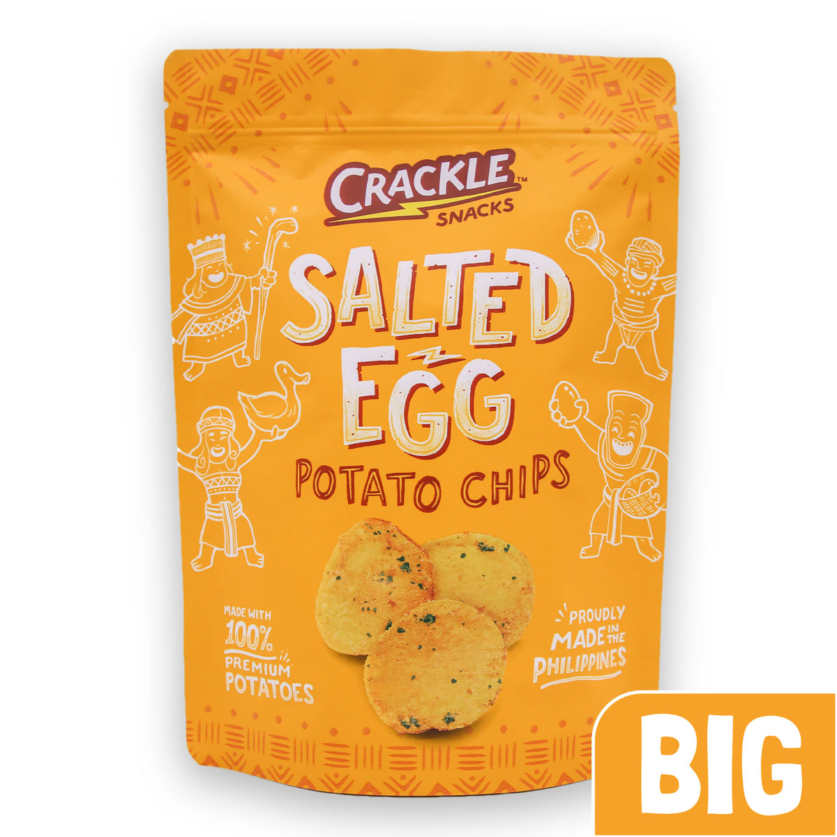 Salted Egg Potato Chips - Big – Crackle Snacks
